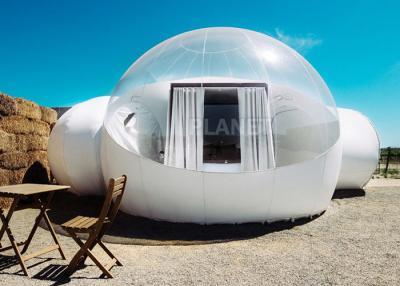 China White Double Room Inflatable Bubble Camping Tent PVC Tarpaulin 3m-10m Custom for sale