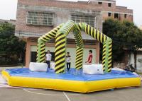 China Inflatable Wipeout Wrecking Ball Gauntlet Challenge Game 0.55mm PVC Custom Size for sale