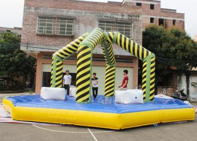 China Inflatable Wipeout Wrecking Ball Gauntlet Challenge Game 0.55mm PVC Custom Size for sale