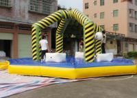 China Inflatable Wipeout Wrecking Ball Gauntlet Challenge Game 0.55mm PVC Custom Size for sale