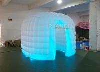 China Portable 1 Door White Inflatable Photo Booth 3.13m x 3.14m x 2.57m with RGB LED Lighting for Trade Shows for sale