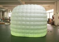 China Portable 1 Door White Inflatable Photo Booth 3.13m x 3.14m x 2.57m with RGB LED Lighting for Trade Shows for sale