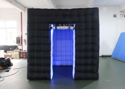 China Durable Inflatable Cube Photo Booth Enclosure 2.5x2.5x2.5m with LED Lighting and Custom Branding Options for sale