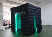 China Durable Inflatable Cube Photo Booth Enclosure 2.5x2.5x2.5m with LED Lighting and Custom Branding Options for sale