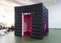 China Durable Inflatable Cube Photo Booth Enclosure 2.5x2.5x2.5m with LED Lighting and Custom Branding Options for sale