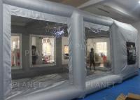 China Silver Protable Inflatable Spray Paint Booth 8x4x3m / Mobile Car Painting Station for sale