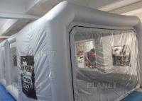 China Silver Protable Inflatable Spray Paint Booth 8x4x3m / Mobile Car Painting Station for sale