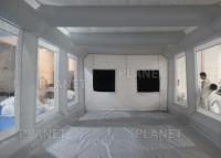China Silver Protable Inflatable Spray Paint Booth 8x4x3m / Mobile Car Painting Station for sale