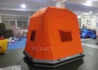 China Camping Inflatable Floating Water Tent 2.5x2.5x2.3m with 6-Inch Air Mattress Floor and Waterproof PVC Construction for sale