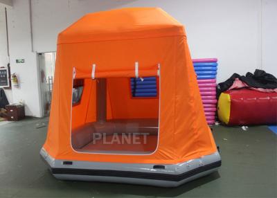China Camping Inflatable Floating Water Tent 2.5x2.5x2.3m with 6-Inch Air Mattress Floor and Waterproof PVC Construction for sale
