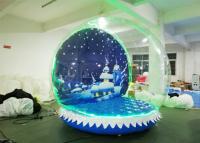 China Waterproof Christmas Inflatable Snow Globe 3m Diameter with LED Lights - Transparent Display for Festivals for sale