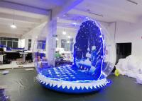 China Waterproof Christmas Inflatable Snow Globe 3m Diameter with LED Lights - Transparent Display for Festivals for sale