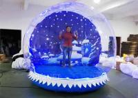 China Waterproof Christmas Inflatable Snow Globe 3m Diameter with LED Lights - Transparent Display for Festivals for sale