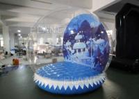 China 3m Inflatable Christmas Snow Globe with 0.6mm PVC Tarpaulin and Hot Air Welding Technology for sale