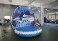 China Custom Inflatable Snow Globe Photo Booth - 3m/4m/5m Diameter PVC Christmas Decoration with Custom Printing for sale