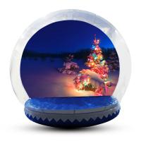 China 15 Foot Large Inflatable Snow Globe Outdoor Christmas Decoration 3m 4m Custom Sizes EN14960 Certified for sale
