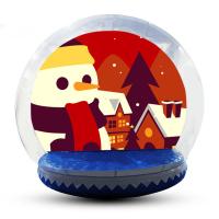 China 15 Foot Large Inflatable Snow Globe Outdoor Christmas Decoration 3m 4m Custom Sizes EN14960 Certified for sale