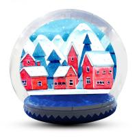 China Custom Christmas Inflatable Snow Globe with 3-Year Warranty and CE/UL Certified Blowers for Outdoor Advertising for sale