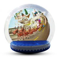 China Customized Logo Airblown Inflatable Snow Globe Festival Decoration 7-10 Days Delivery for sale