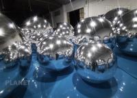China Custom Reflective Inflatable Mirror Ball PVC Party Decoration 1m Silver for sale