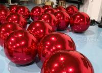 China 60cm Red PVC Inflatable Mirror Ball Christmas Decorative Ball for Party Promotion for sale