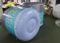 China Custom Logo Inflatable Life Buoy 1.5m PVC Cylindrical Buoy with D Rings for Water Play for sale