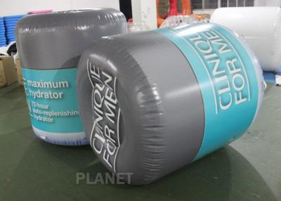 China Custom Logo Inflatable Life Buoy 1.5m PVC Cylindrical Buoy with D Rings for Water Play for sale