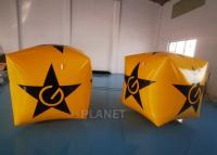 China Yellow Inflatable Marker Buoy PVC Tarpaulin Water Floating Cube 0.6mm for sale