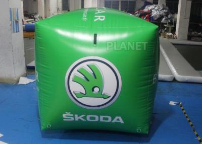 China Green Square Inflatable Race Marker Buoys for Swim Events EN71 0.6mm PVC for sale