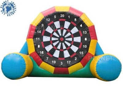 China 4.5m Giant Inflatable Football Dart Board Game Double Sides Soccer Darts for Party Rental for sale