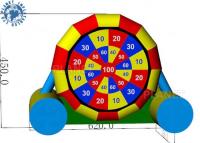 China 4.5m Giant Inflatable Football Dart Board Game Double Sides Soccer Darts for Party Rental for sale