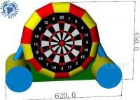 China 4.5m Giant Inflatable Football Dart Board Game Double Sides Soccer Darts for Party Rental for sale
