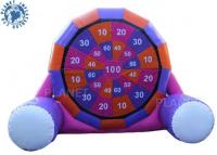 China 6m PVC Tarpaulin Inflatable Kick Dart Board Soccer Game with Velcro Balls Purple for sale