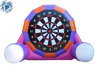 China 6m PVC Tarpaulin Inflatable Kick Dart Board Soccer Game with Velcro Balls Purple for sale