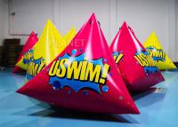 China Customized Triangular Inflatable Marker Buoy with D Rings 0.6mm PVC CE Certified for sale