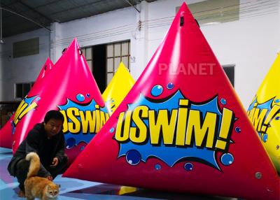 China Customized Triangular Inflatable Marker Buoy with D Rings 0.6mm PVC CE Certified for sale
