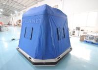 China Custom Inflatable Floating Shoal Tent - Orange/Blue Water Tent with 24+ Month Lifespan and CE/UL Certified Pumps for sale