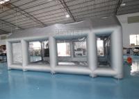 China Portable Inflatable Car Spray Paint Booth Custom Size Silver Workstation 3 Year Warranty for sale