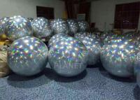 China Spherical Bright Color Silver Inflatable Mirror Ball For Party Decoration for sale