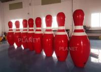 China 2m Tall Giant Inflatable Bowling Pins with 0.6mm PVC Tarpaulin for Outdoor Sports and Snow Games for sale
