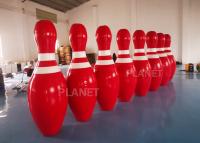 China 2m Tall Giant Inflatable Bowling Pins with 0.6mm PVC Tarpaulin for Outdoor Sports and Snow Games for sale