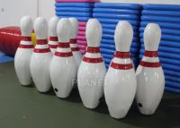 China 2.5m Tall White Inflatable Human Bowling Set with 0.55mm PVC Tarpaulin for sale