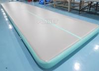 China 33ft Inflatable Air Track Gymnastics Mat 6.6ft Wide 0.66ft Thick Mint Green Training Surface for sale