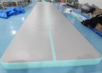 China 33ft Inflatable Air Track Gymnastics Mat 6.6ft Wide 0.66ft Thick Mint Green Training Surface for sale