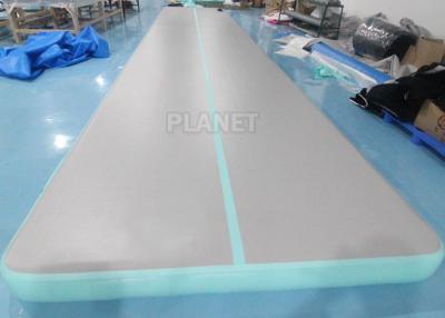 China 33ft Inflatable Air Track Gymnastics Mat 6.6ft Wide 0.66ft Thick Mint Green Training Surface for sale