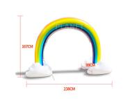 China Home Backyard Waves Inflatable Rainbow Arch Sprinkler For Kids for sale