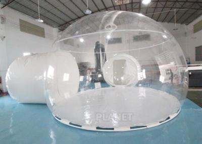 China Transparent PVC Double Bubble Inflatable Dome Tent with Steel Frame - 2-3 Year Warranty, 15-20 Day Production for sale