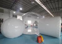 China Transparent PVC Double Bubble Inflatable Dome Tent with Steel Frame - 2-3 Year Warranty, 15-20 Day Production for sale
