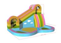 China Family Inflatable Bouncer with Water Slide and Pool 3.65m x 3.20m 840D Oxford Cloth for sale