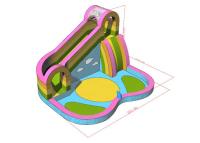 China Family Inflatable Bouncer with Water Slide and Pool 3.65m x 3.20m 840D Oxford Cloth for sale